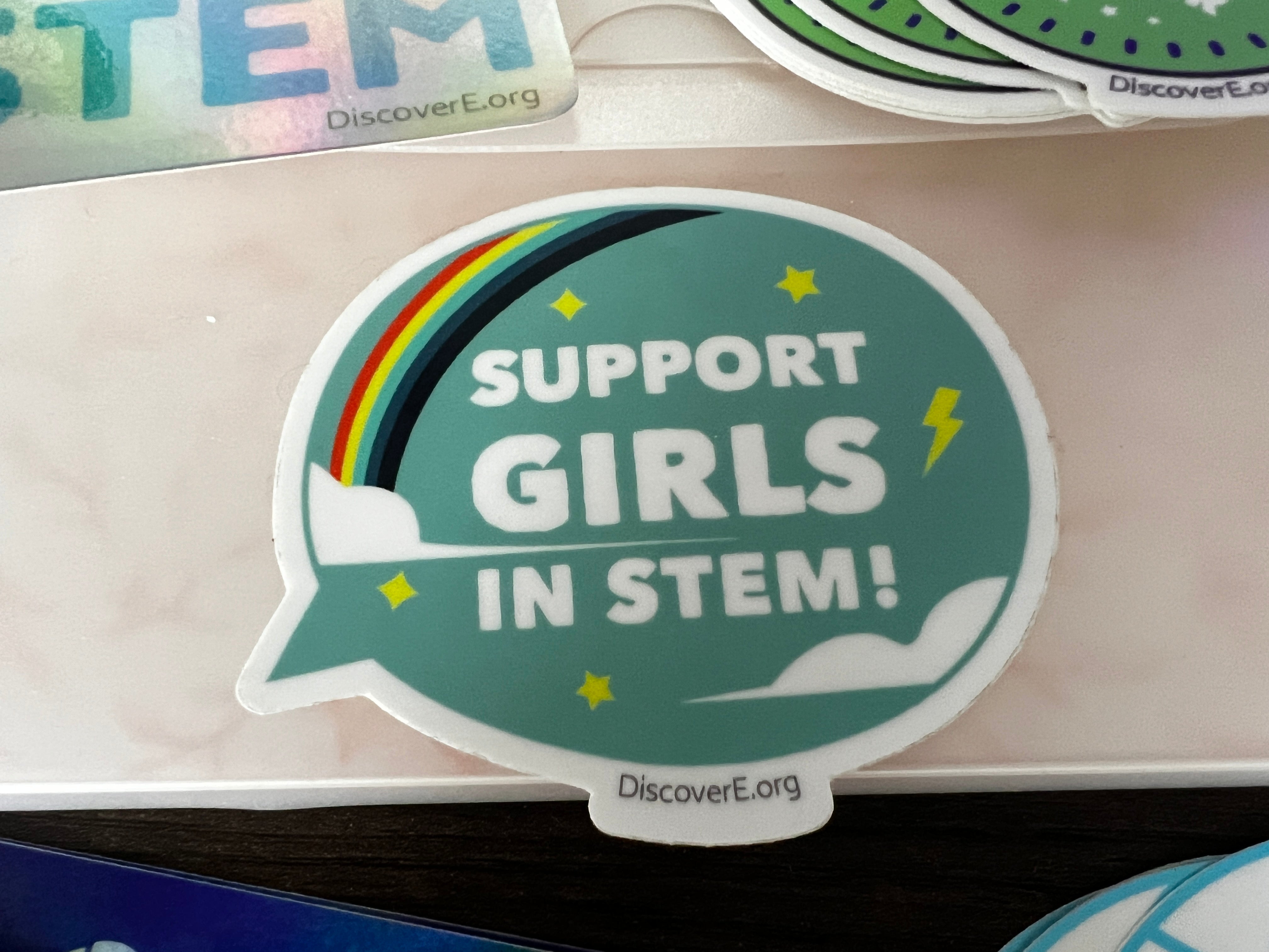 Support Girls in STEM Sticker [Bulk Pack] – DiscoverE Store