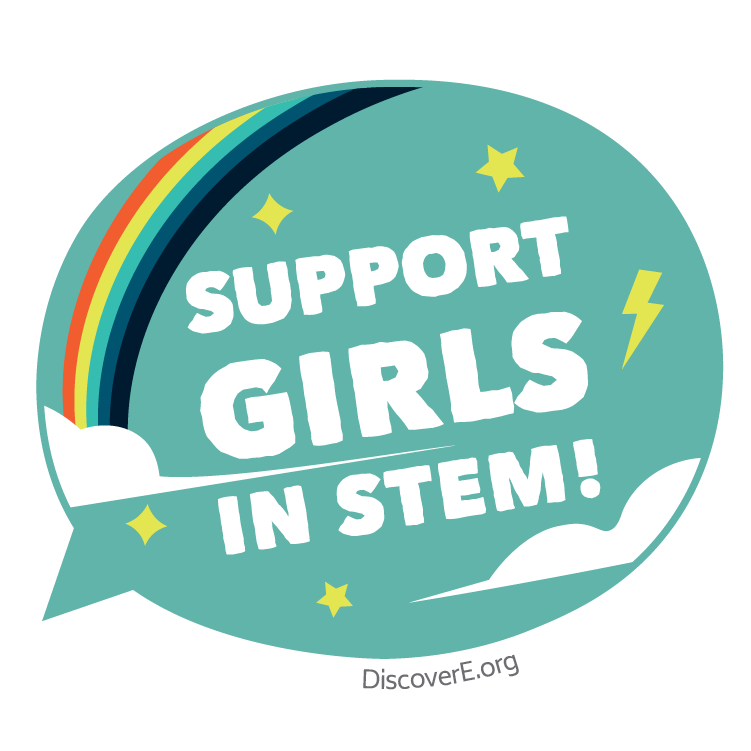 Support Girls in STEM Sticker [Bulk Pack] – DiscoverE Store