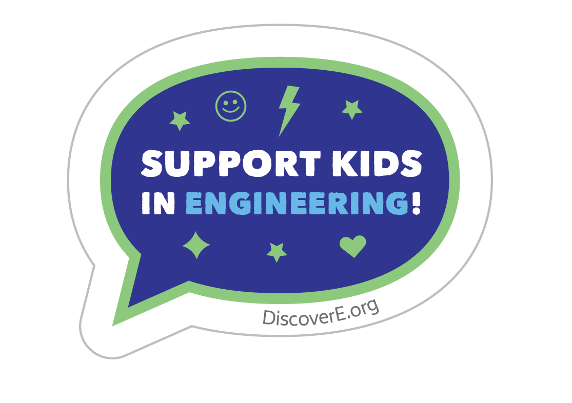 Support Kids in Engineering Sticker [Bulk Pack] – DiscoverE Store