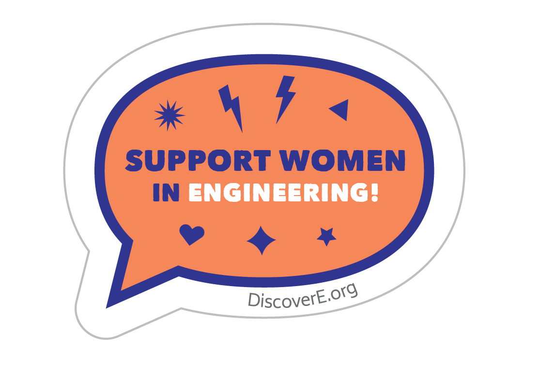 Support Women in Engineering Sticker [Bulk Pack] – DiscoverE Store